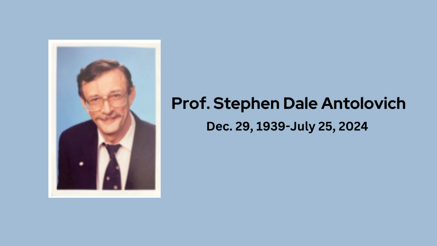 The life of an MS&E alumn, Prof. Stephen Dale Antolovich - College of ...