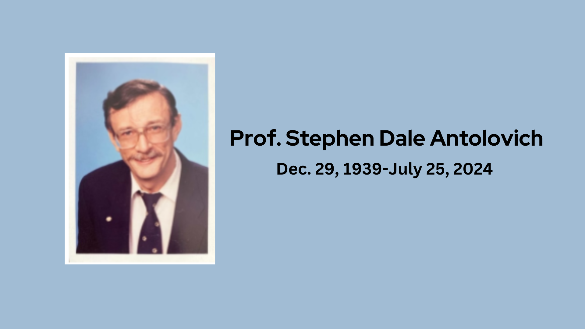 The life of an MS&E alumn, Prof. Stephen Dale Antolovich - College of ...
