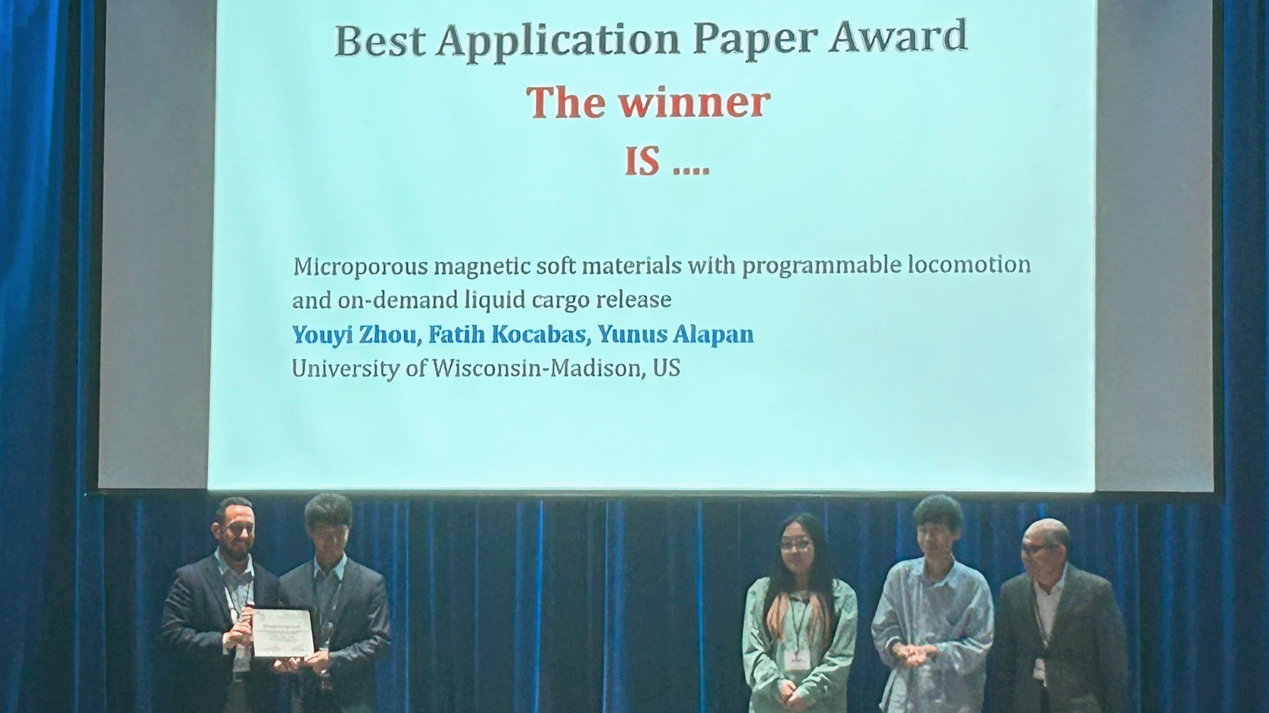 Alapan group wins Best Paper at MARSS 2025 conference